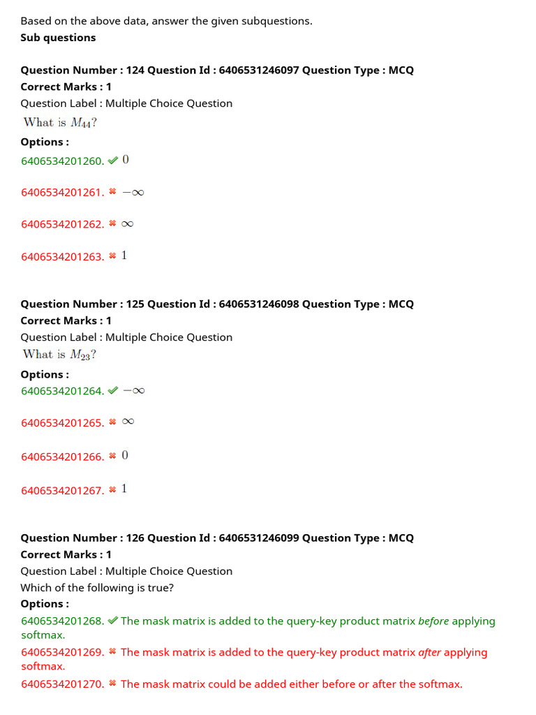 IITM Deep Learning April 2025 Question Paper Part 3 | PDF | Multiple ...