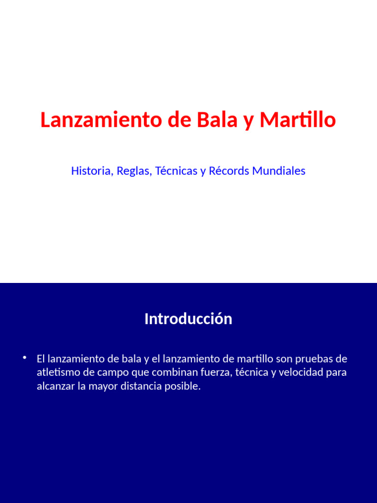 Lanzamiento de Bala y Martillo: Guía Completa | PDF | Deporte del ...