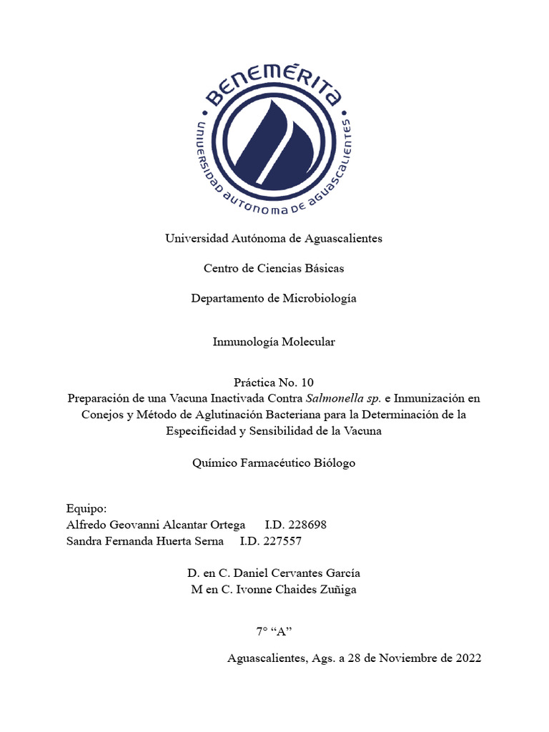 Práctica 10 Inmuno | PDF | Sistema inmune | Anticuerpo