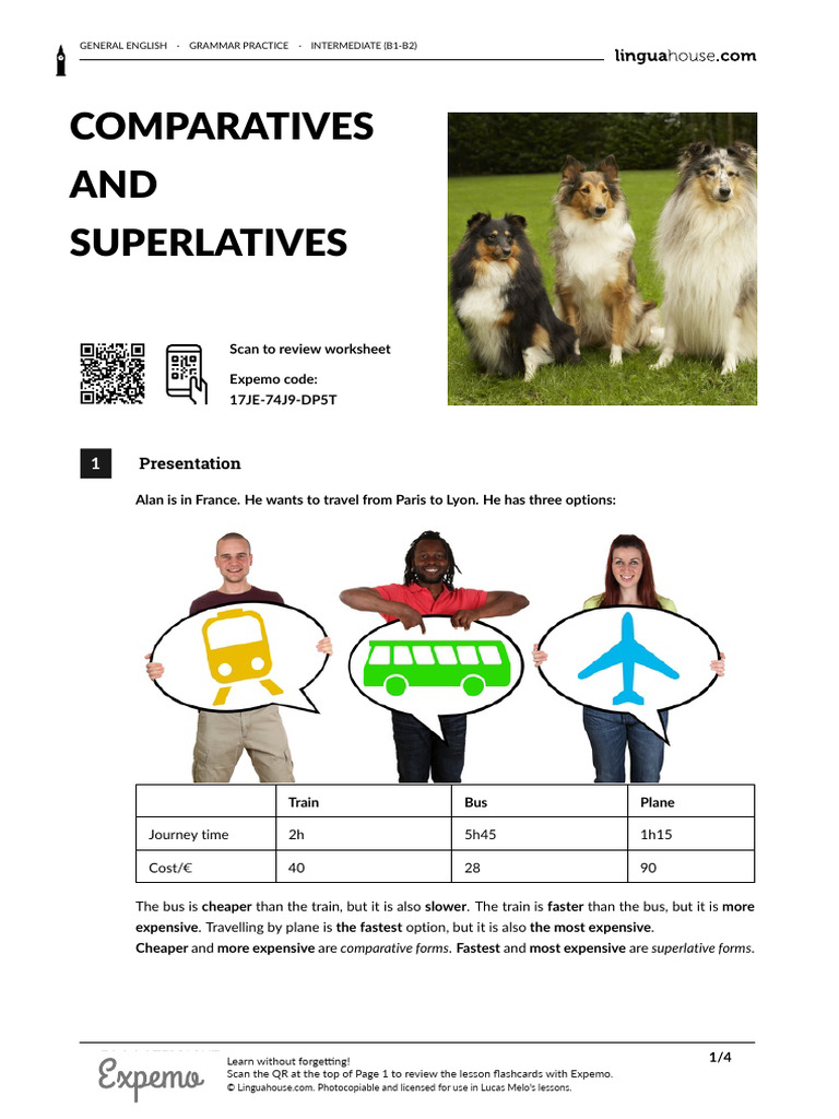 Comparatives and Superlatives British English Student Ver2 BW | PDF