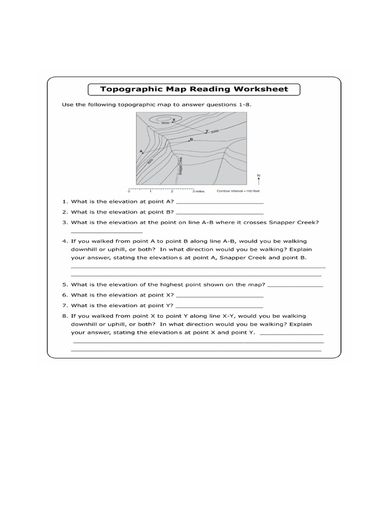 Topographic Map Worksheet - 294934.png | PDF