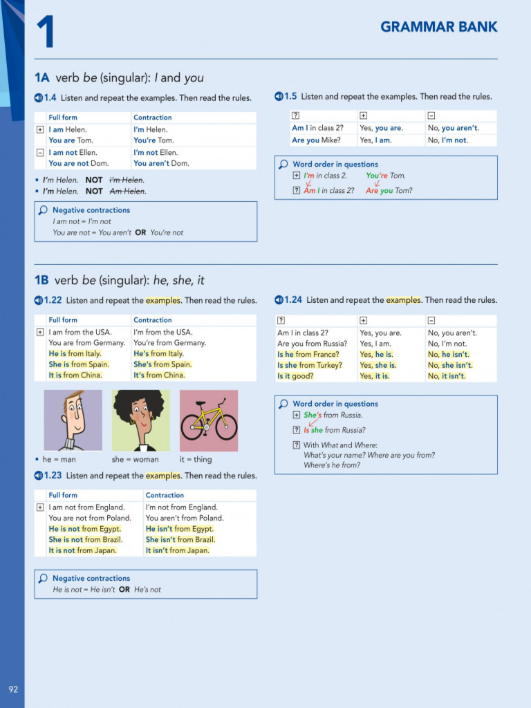 Vocabulary&GrammarBank - Beginner (A1) | PDF