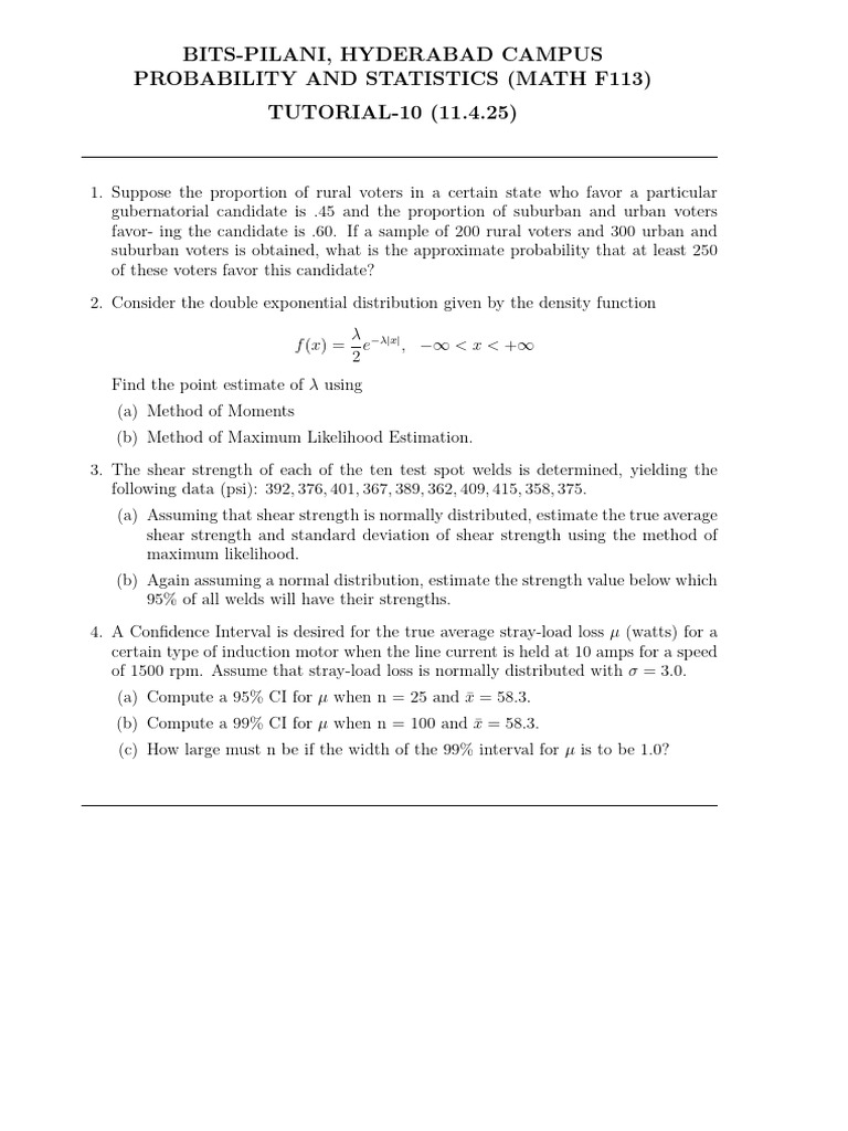 Probstat Tutorials 11 | PDF