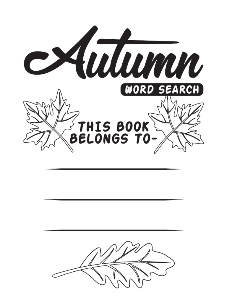 Autumn Word Search (A-Z), 90+ Words - Rean | PDF