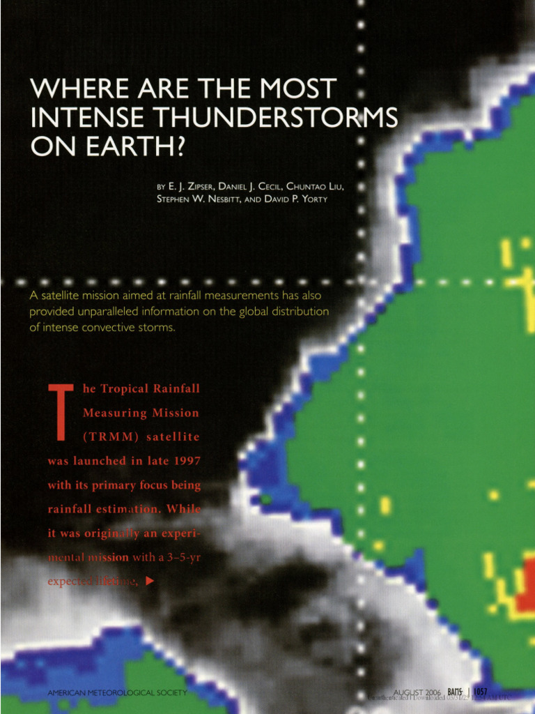 Convective Storm Life Cycle and Enviroments Near The SDC | PDF ...