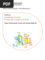 IGCSE Mathematics Paper 0580/22 | PDF | Mathematics