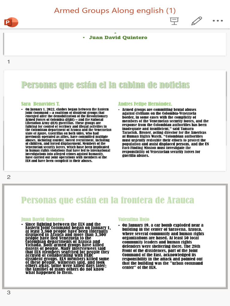 Armed Groups Along English (1) .PPTM 4 | PDF