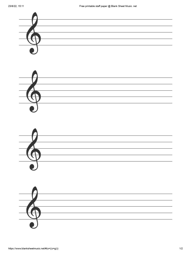 Free Printable Staff Paper Download | PDF