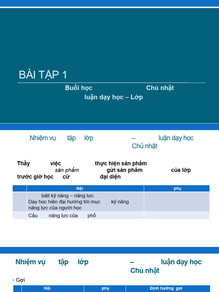 BÀI TẬP 1 NVSP K2CD (tiếp cận NL trong DH) 17.11.2024 | PDF