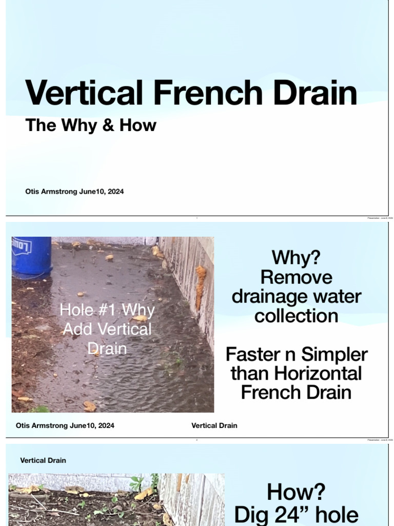 Vertical French Drain Installation Guide | PDF