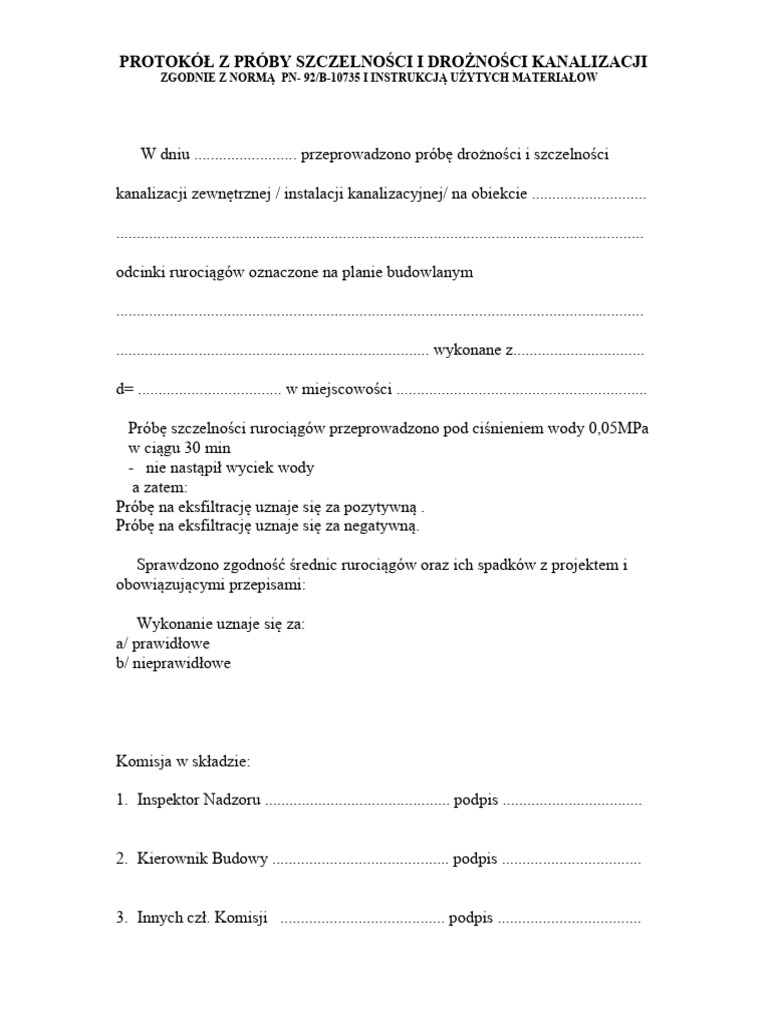 Proba Drożności | PDF