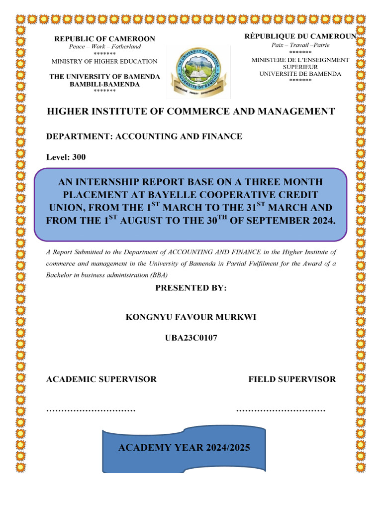 Bayelle Cooperative Credit Union. | PDF | Internship | Job Hunting