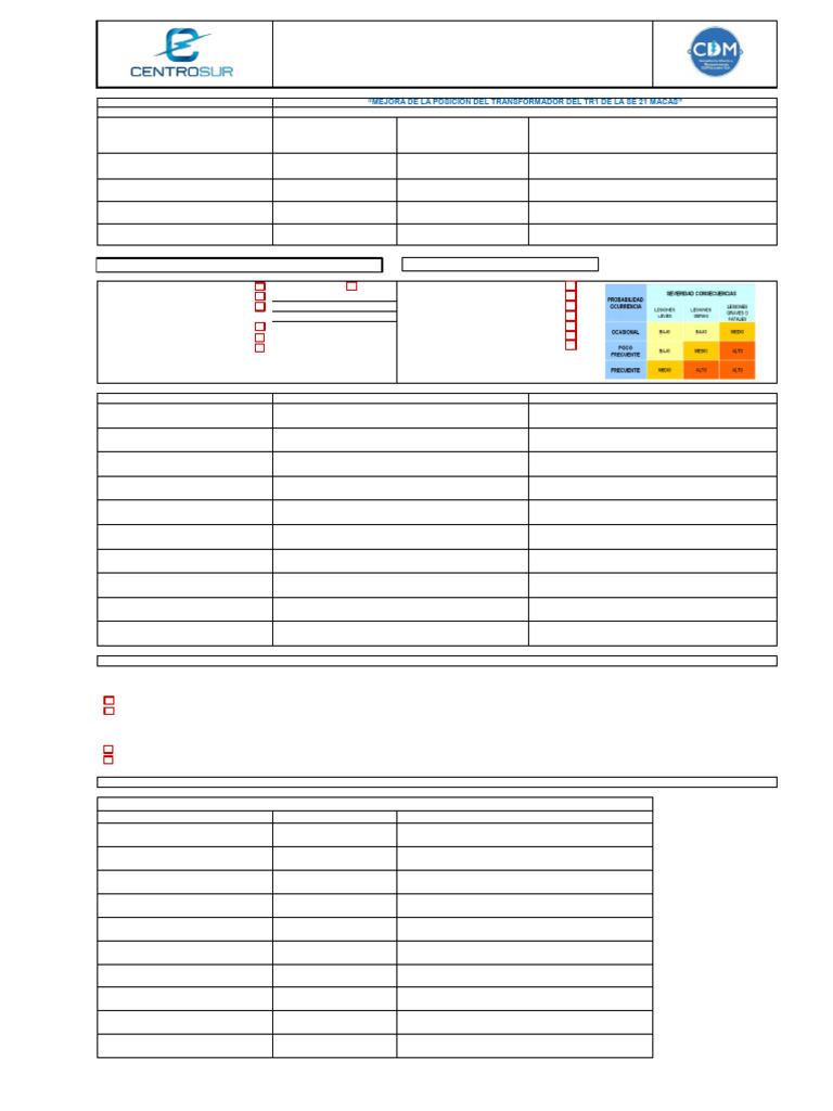 Formato - ATS-Consorcio - Tablero - Macas PR | PDF