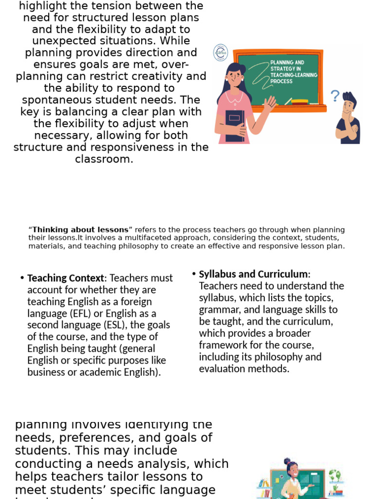 Balancing Lesson Planning and Flexibility | PDF | English As A Second ...