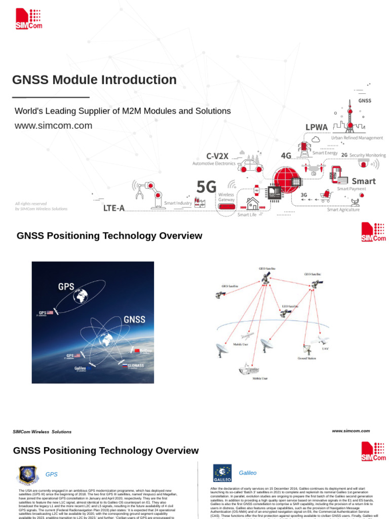 SIMCom GNSS Module Family Introduction 20230926 | PDF | Spacecraft | Telecommunications Engineering