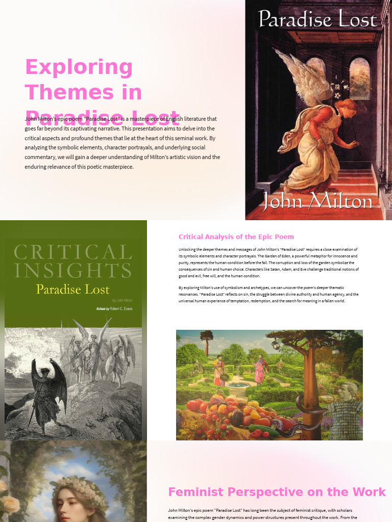 Themes in Milton's Paradise Lost | PDF | Paradise Lost | Satan