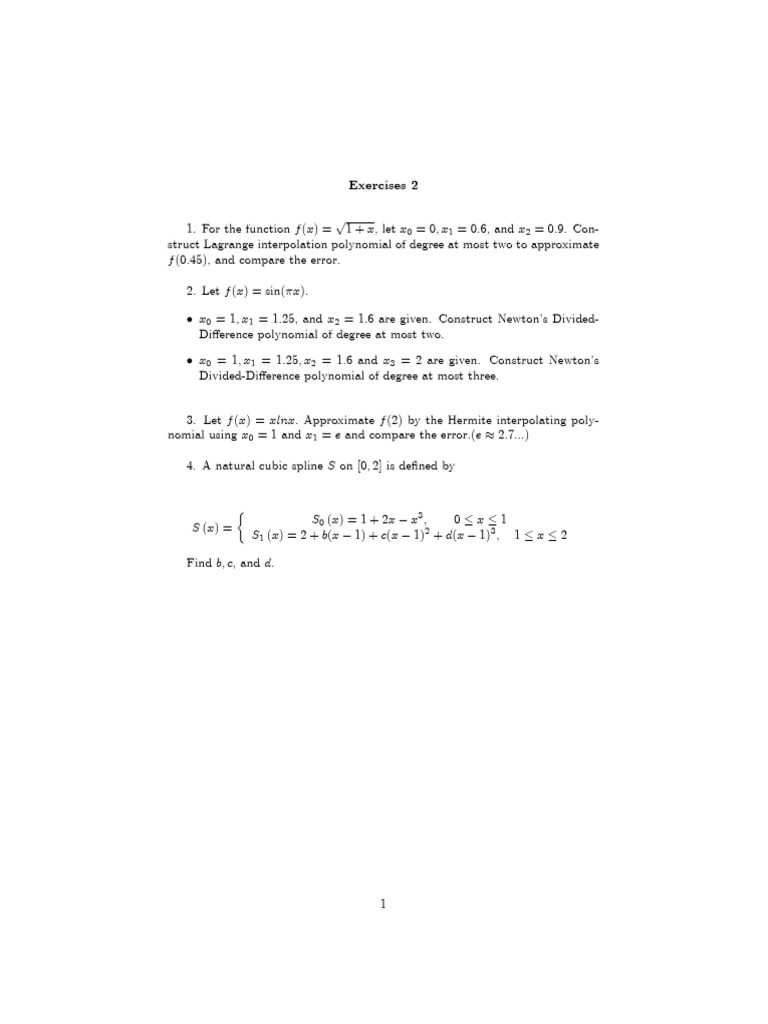 Exercises 2 | PDF