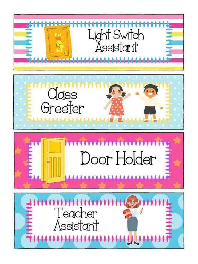 FREE Printable Classroom Jobs | PDF