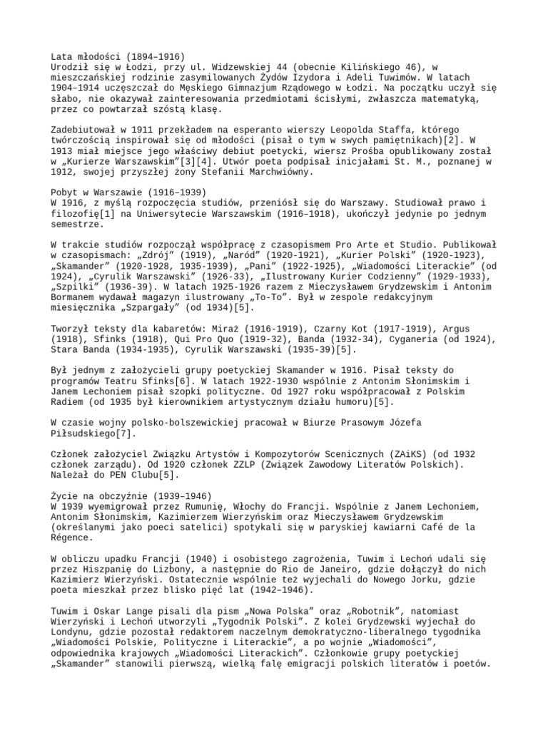 Julian Tuwim 2 | PDF