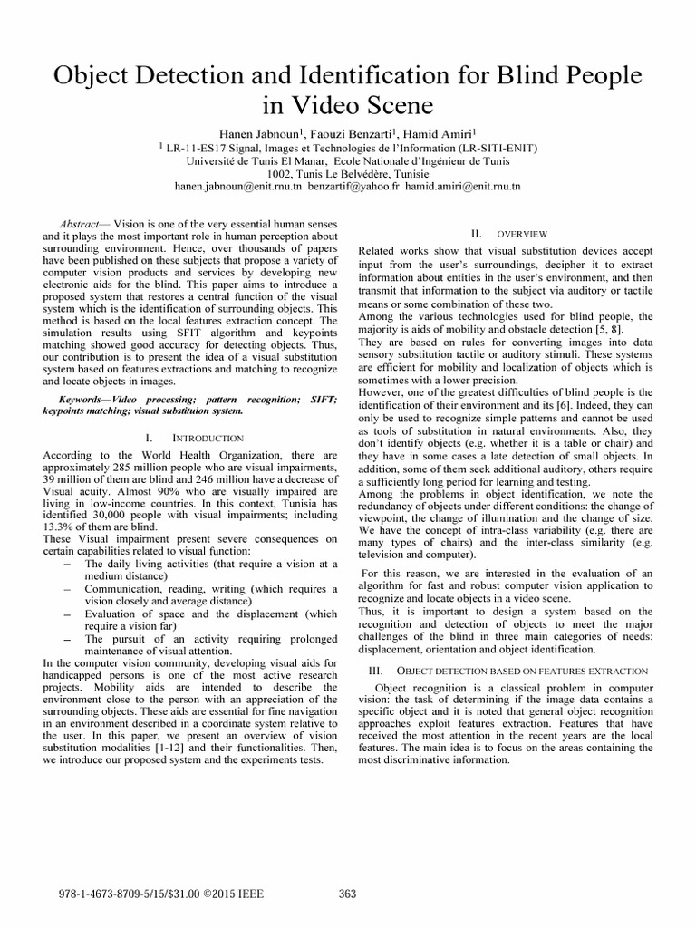 Object Detection Research Paper Pdf Computer Vision Cognitive Science