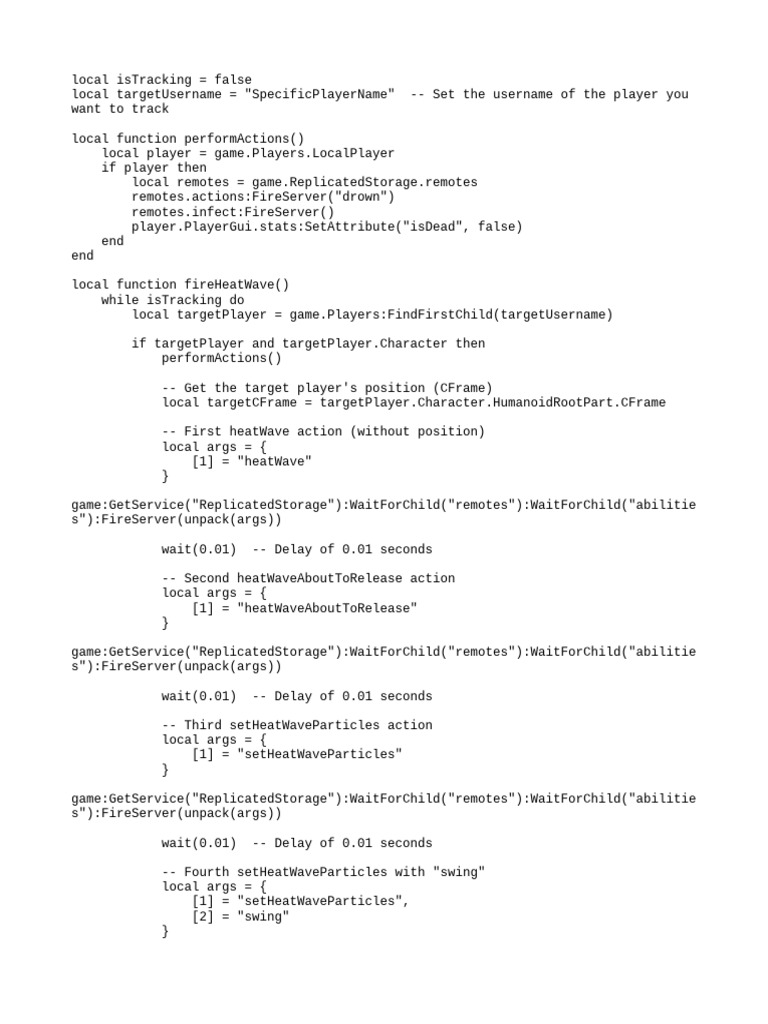 Roblox Heat Wave Tracking Script | PDF