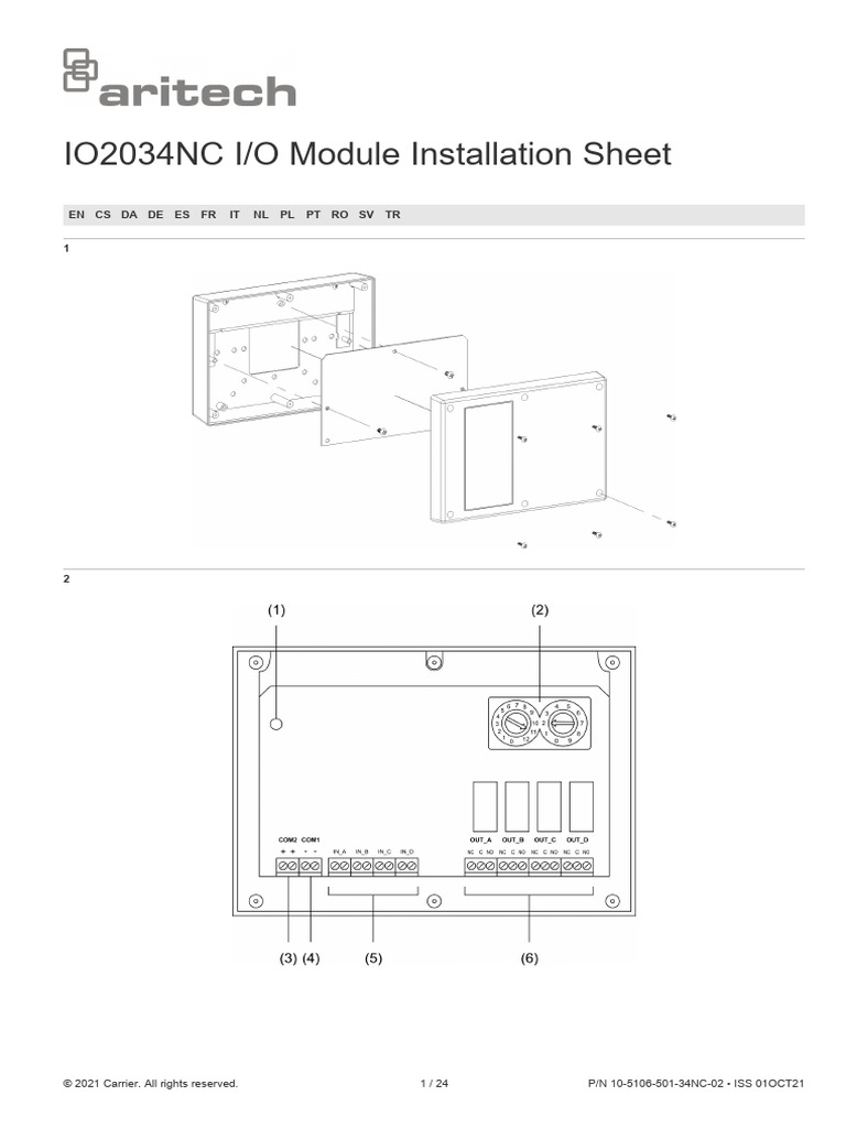 IO2034NC - Manual de Instalación | PDF
