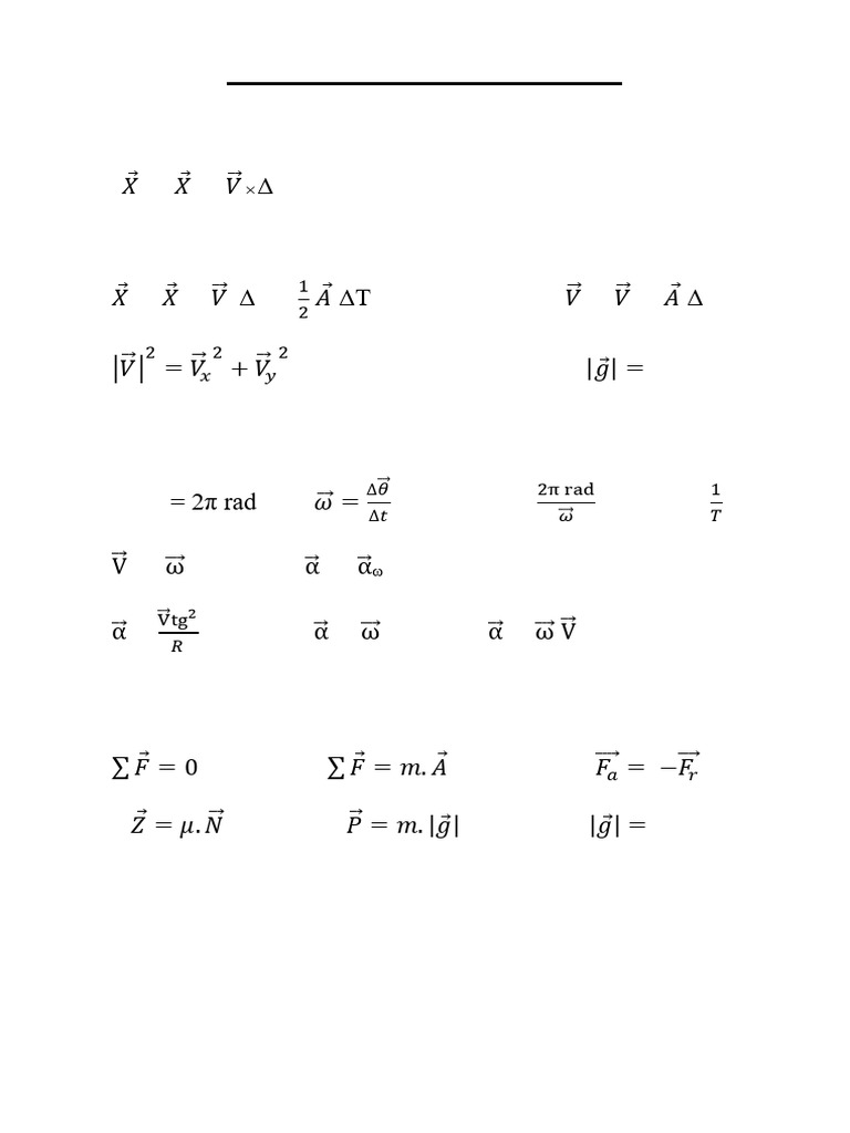 Ecuaciones para El Examen | PDF