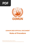 Model United Nations Rules of Procedure | PDF | Committee | United Nations General Assembly