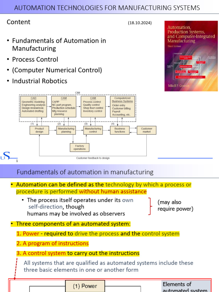 Chap 8 Automation in Manufacturing | PDF | Programmable Logic ...