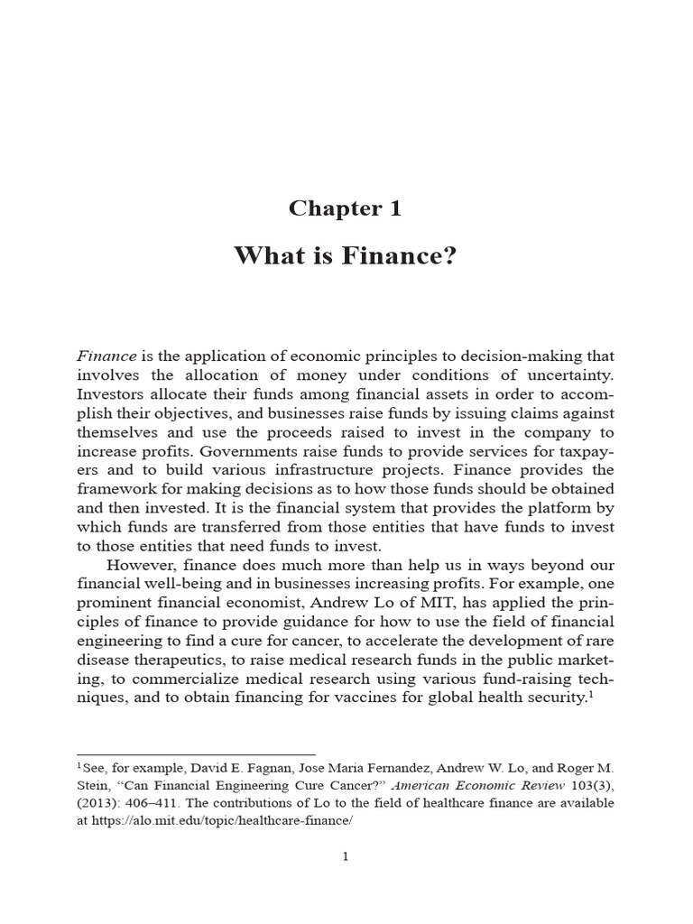 2022-what-is-finance-Fabozzi&drake | PDF | Present Value | Investing