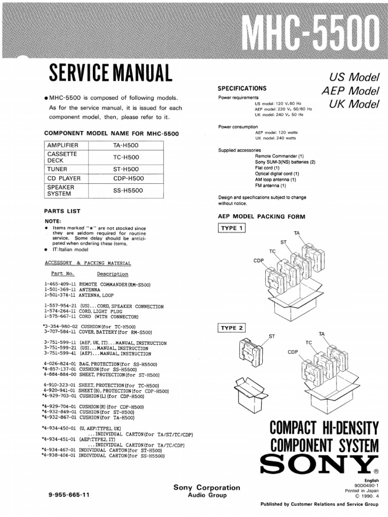 MHC 5500 | PDF