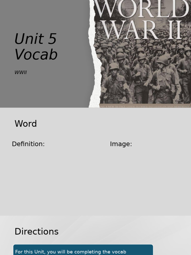 Unit 5 Vocabulary-1 | PDF | Nazi Germany | World War II