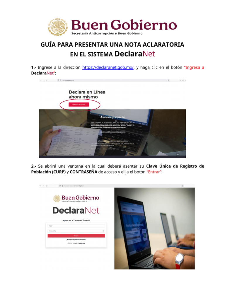 GUIA_PRACTICA_NOTA_DeclaraNet | PDF