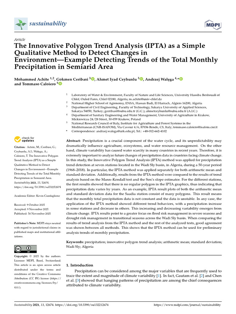 The Innovative Polygon Trend Analysis IPTA As A Simple Qualitative ...