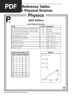 NYS Regents Physics Reference Tables | PDF | Quark | Electronvolt