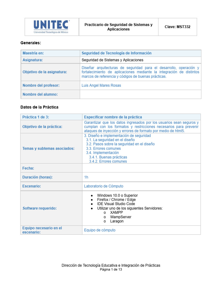 03 Seguridad Sistemas Aplicaciones Practicario | PDF | Aplicación web | Red mundial