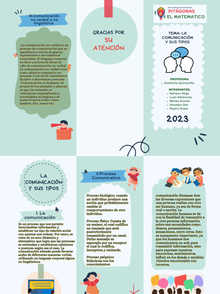 Triptico Matias | PDF | Comunicación | Comunicación no verbal