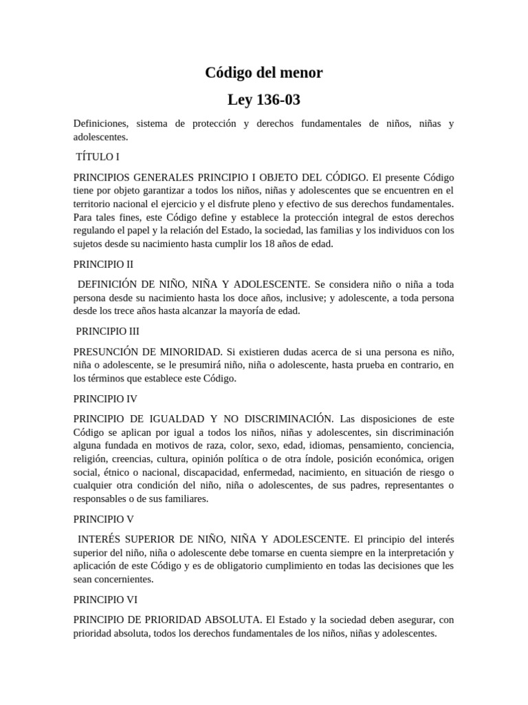 Artículo 13 del Código del Menor | PDF | Abuso infantil | Acoso sexual