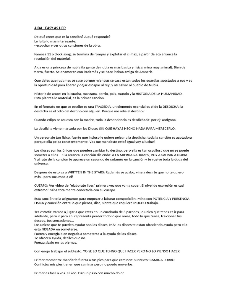 Análisis de Aida: Amor y Desdicha | PDF