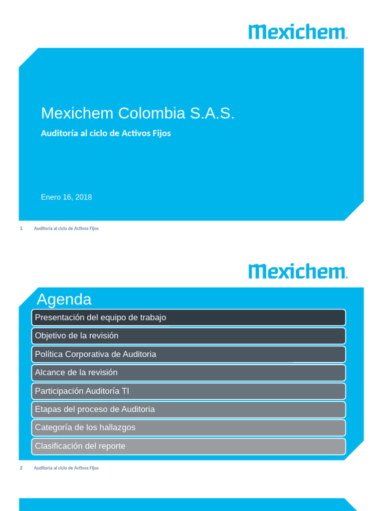 Presentación de Apertura - Activos Fijos Mexichem Colombia | PDF ...