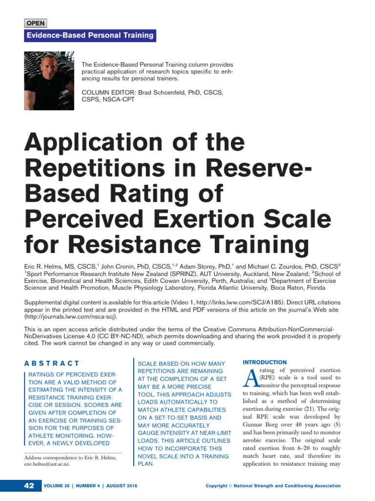 Application of The Repetitions in Reserve Based.10 | PDF | Strength ...