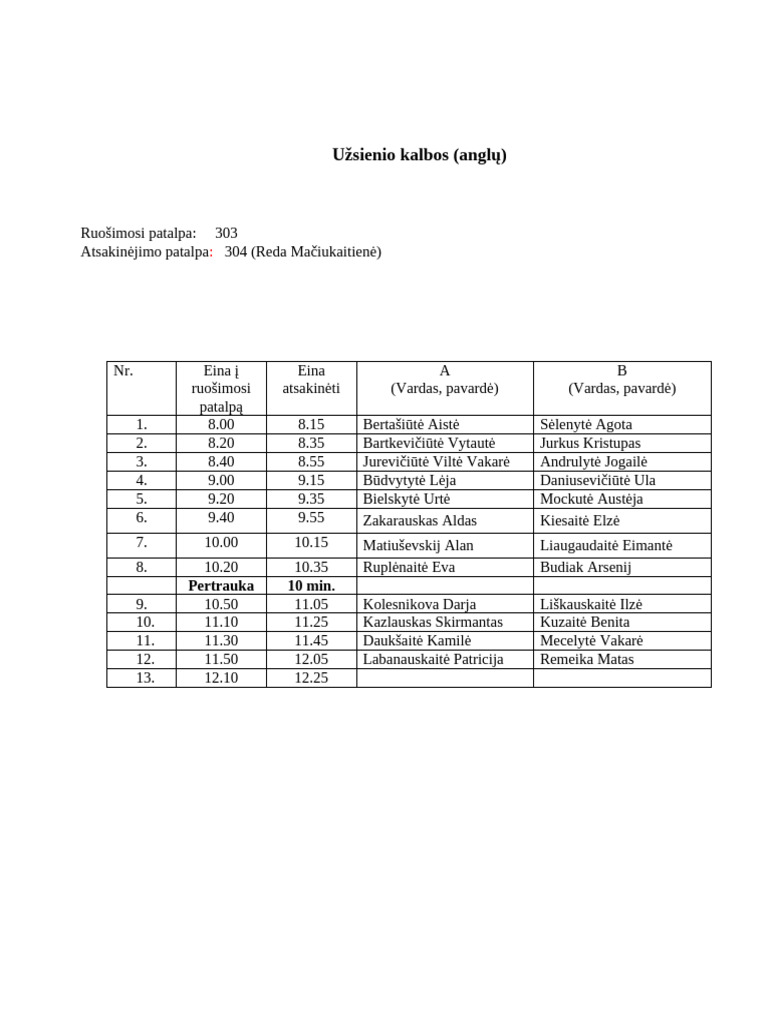 Kalbejimas Reda | PDF