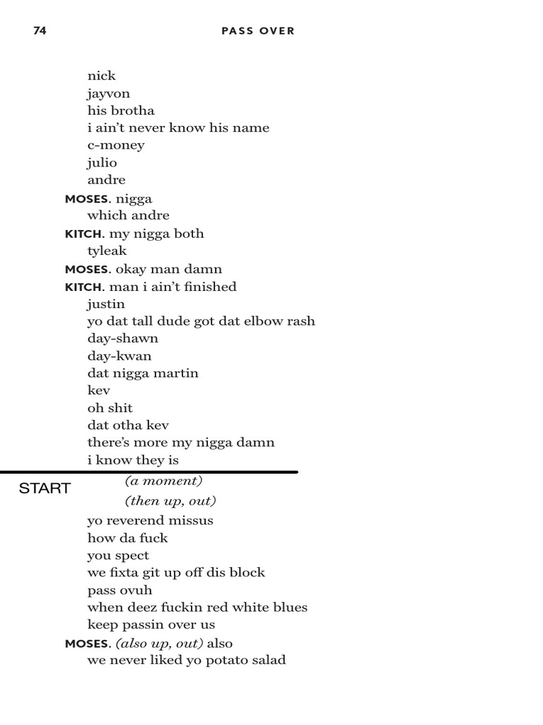 SDC Pass Over by Antoinette Nwandu Scene 2 | PDF | Vocabulary | Lexicology