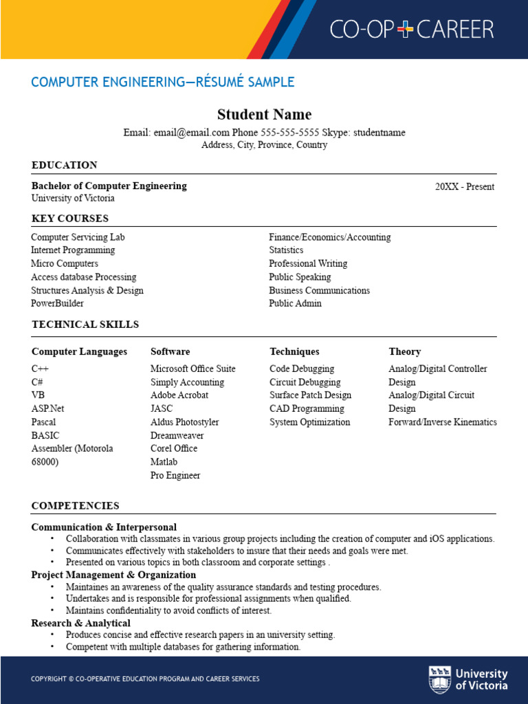 Resume Computer Engineering | PDF | Databases | Software