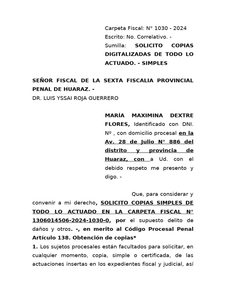 SOLICITUD-COPIAS-SIMPLES - wicahuain | PDF