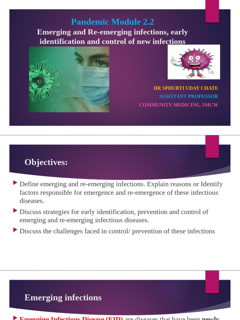 Emerging & Re-emerging Infections Overview | PDF | Infection | Pandemic