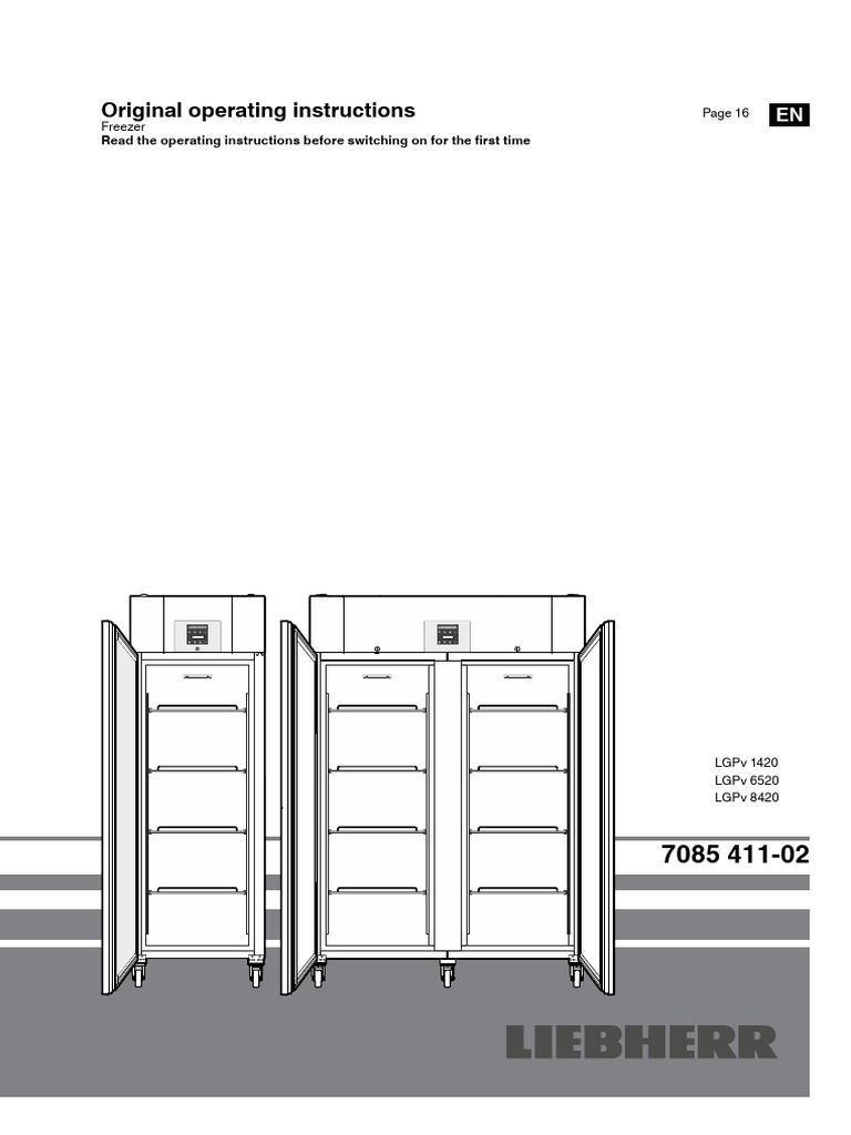 Manual Liebherr LGPV 6520 MediLine | PDF | Electrical Connector | Ac ...