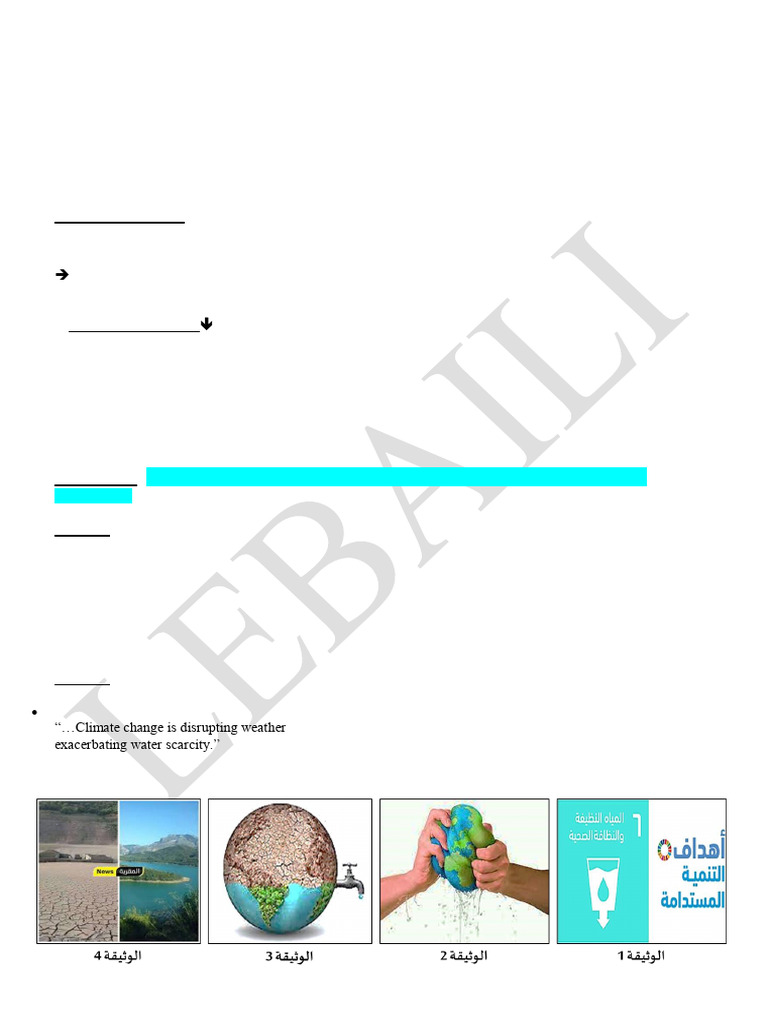 Lesson Plan - WATER Preservation in The World | PDF | Water Scarcity ...