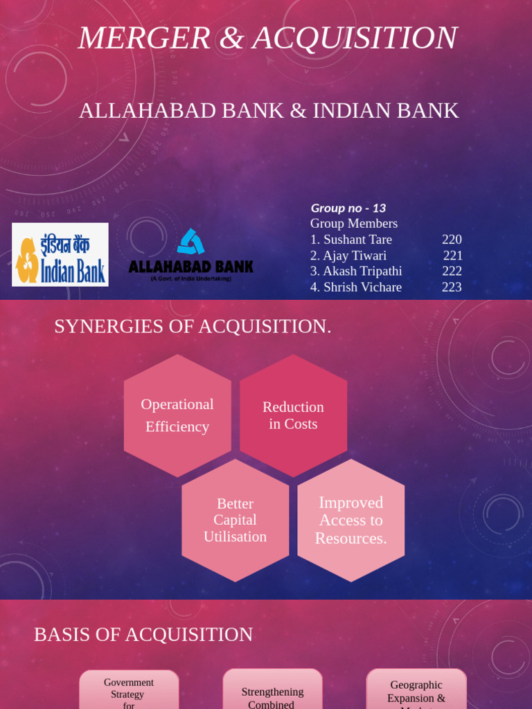 Allahabad Bank and Indian Bank Merger Analysis | PDF | Mergers And ...