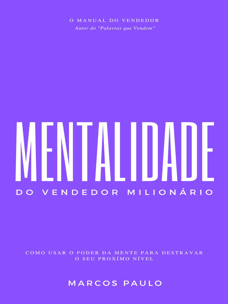 Livro Mentalidade Do Vendedor Milionario | PDF